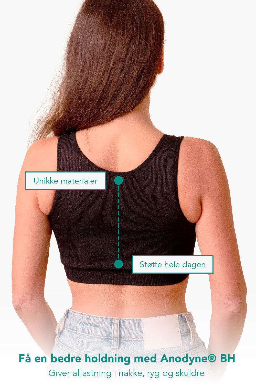 Anodyne® BH - Holdningskorrigerende BH (pullover) i sort